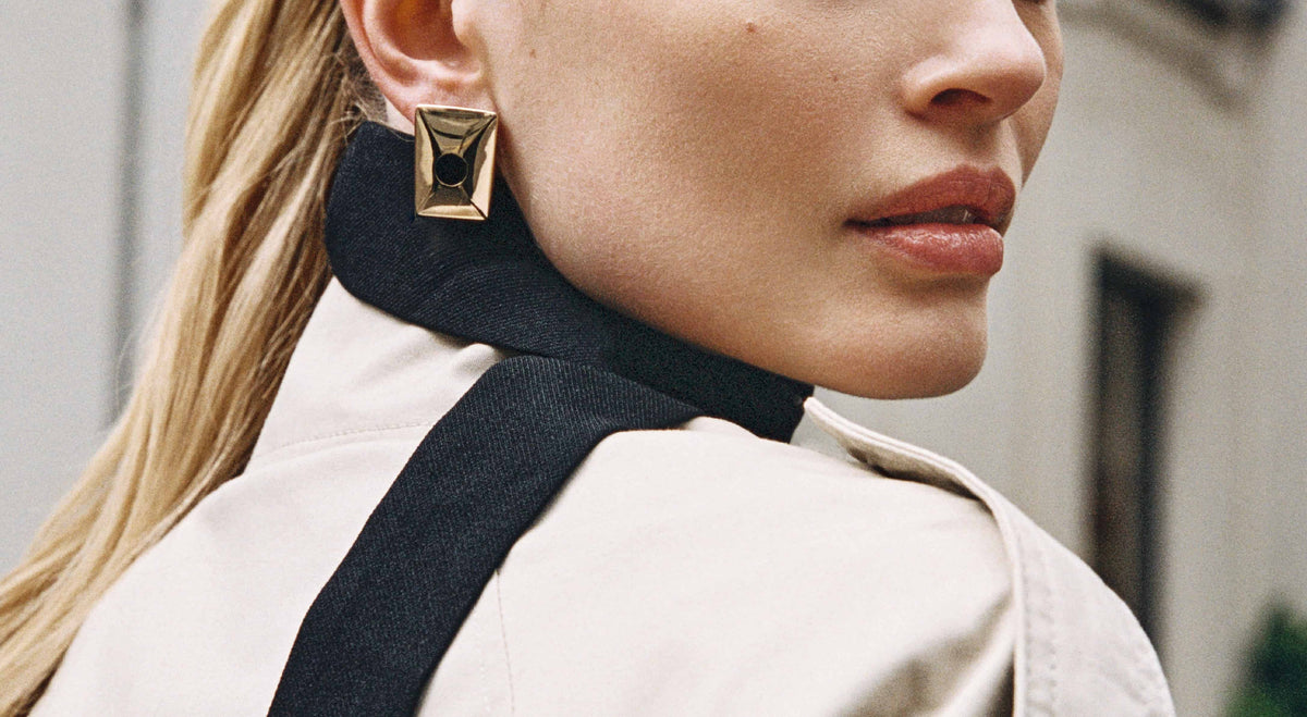 Tuscany Loop Onyx Earrings – BRUNA The Label