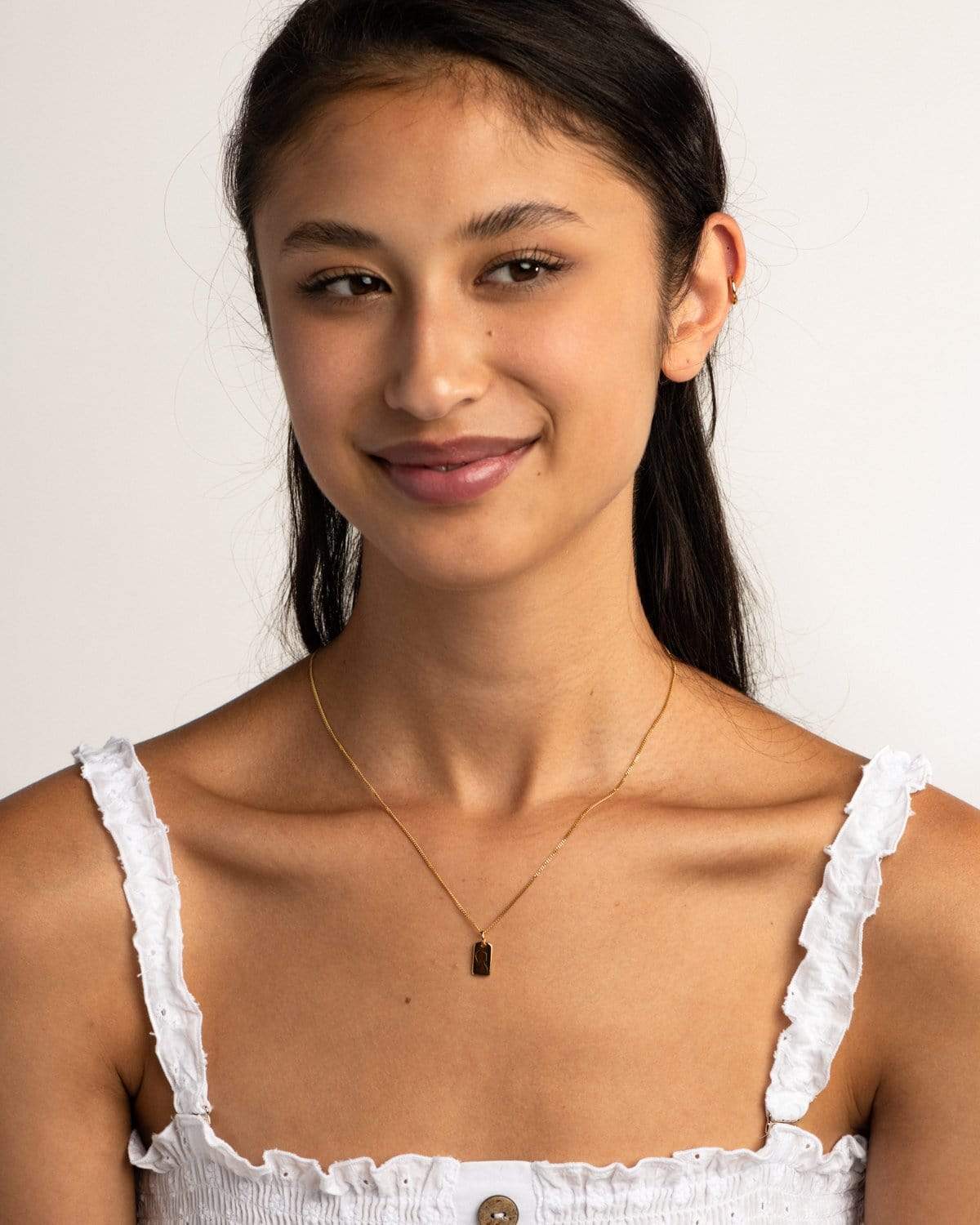 Florence Mini Necklace - Quadrat Anhänger Halskette | BRUNA