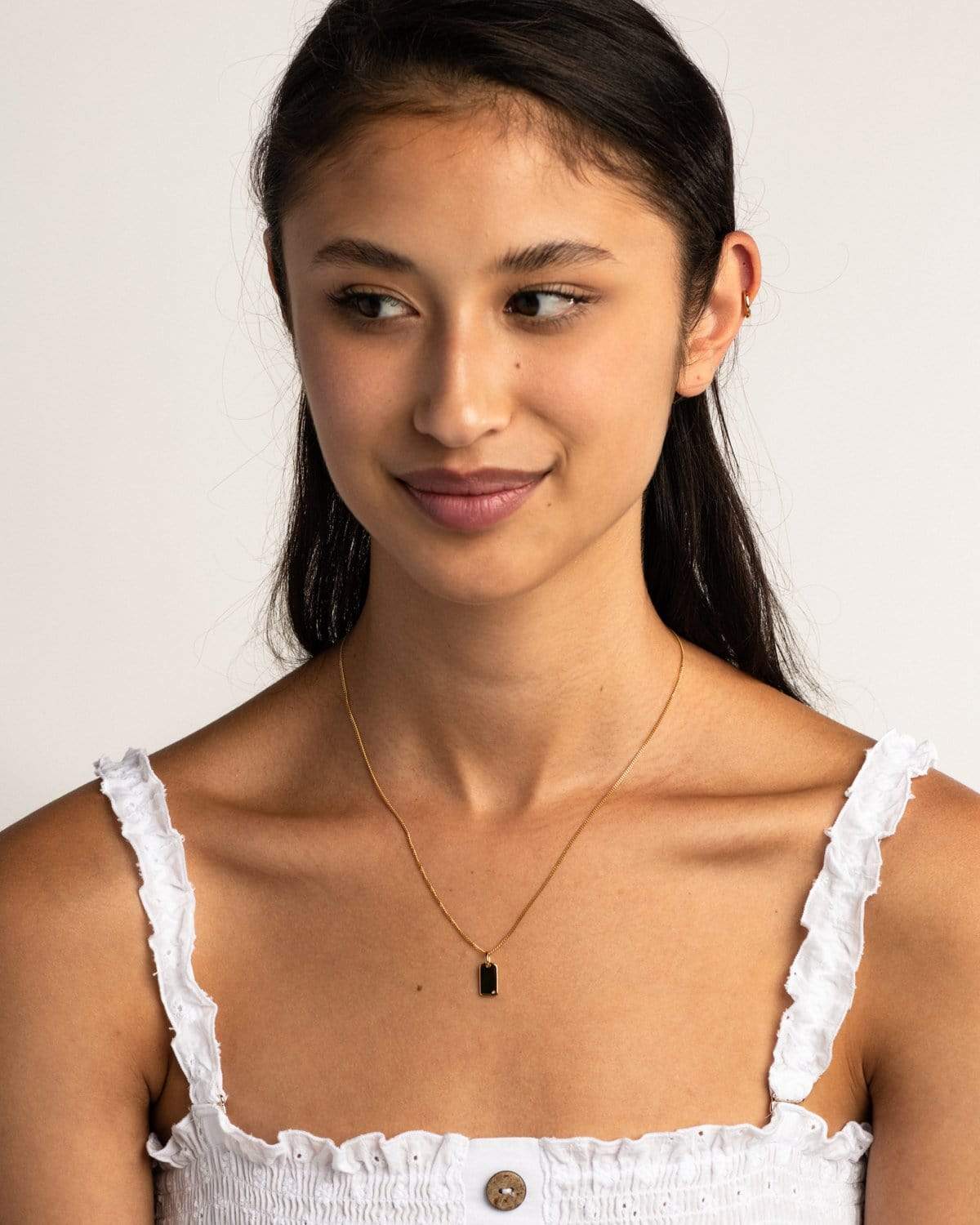 Florence Mini Necklace - Quadrat Anhänger Halskette | BRUNA