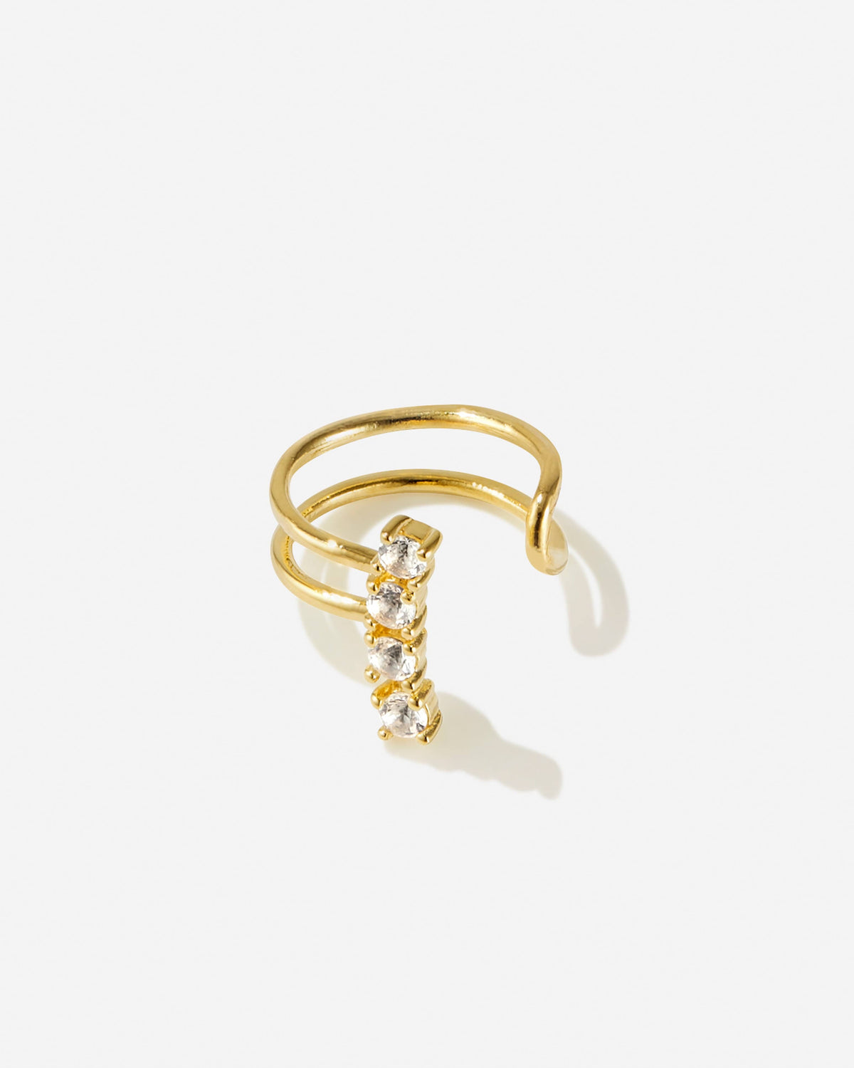 Ruby Topaz Earcuff | 18k Gold Vermeil | BRUNA The Label